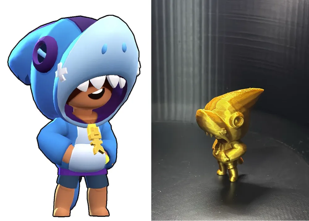 BrawlStars - Leon Shark - Free 3D Print Model - MakerWorld