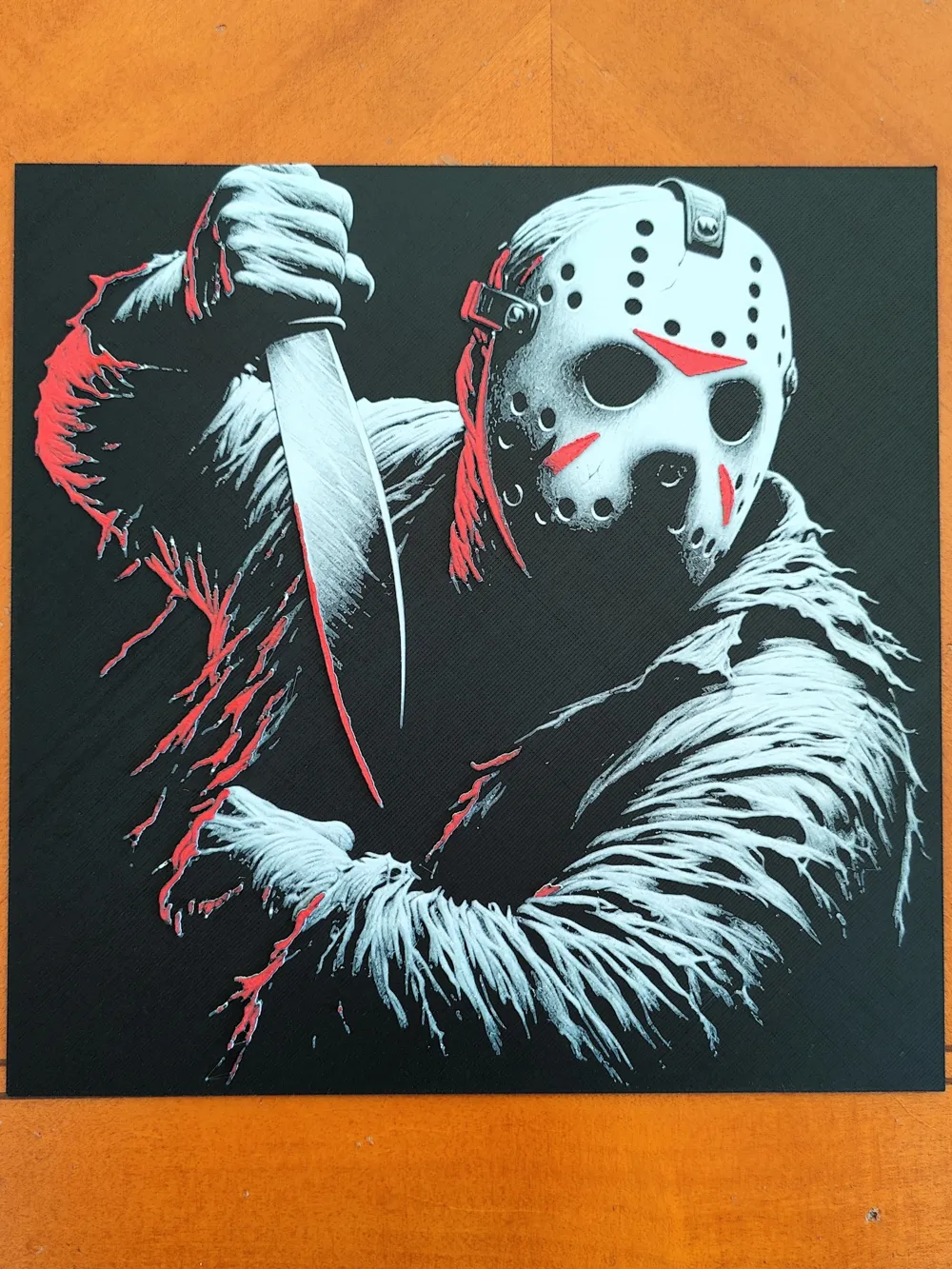 Jason Voorhees - Friday the 13th - Hueforge by Sarge MakerWorld: Download Free 3D Models