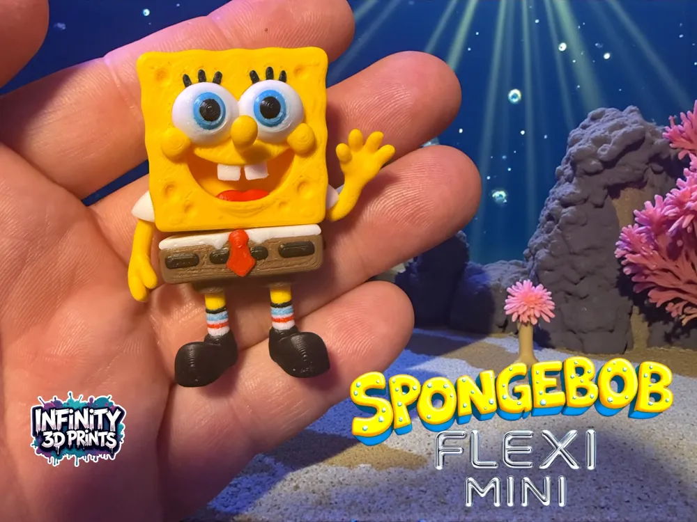 SPONGEBOB SQUAREPANTS - FLEXI MINI - Free 3D Print Model - MakerWorld