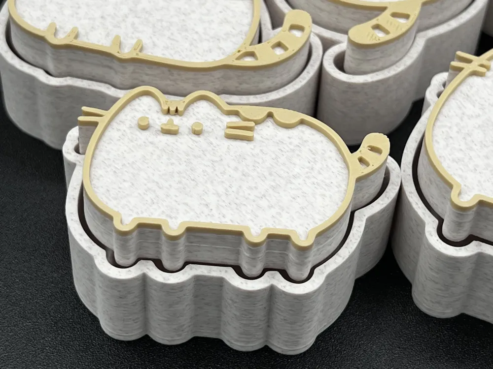 Pusheen Cat Fidget Clickers (5 Designs) - Free 3D Print Model - MakerWorld