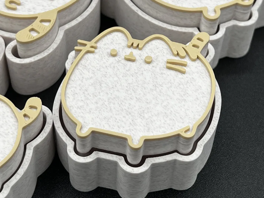 Pusheen Cat Fidget Clickers (5 Designs) - Free 3D Print Model - MakerWorld