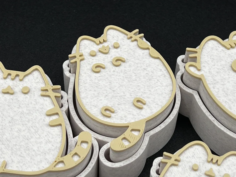 Pusheen Cat Fidget Clickers (5 Designs) - Free 3D Print Model - MakerWorld
