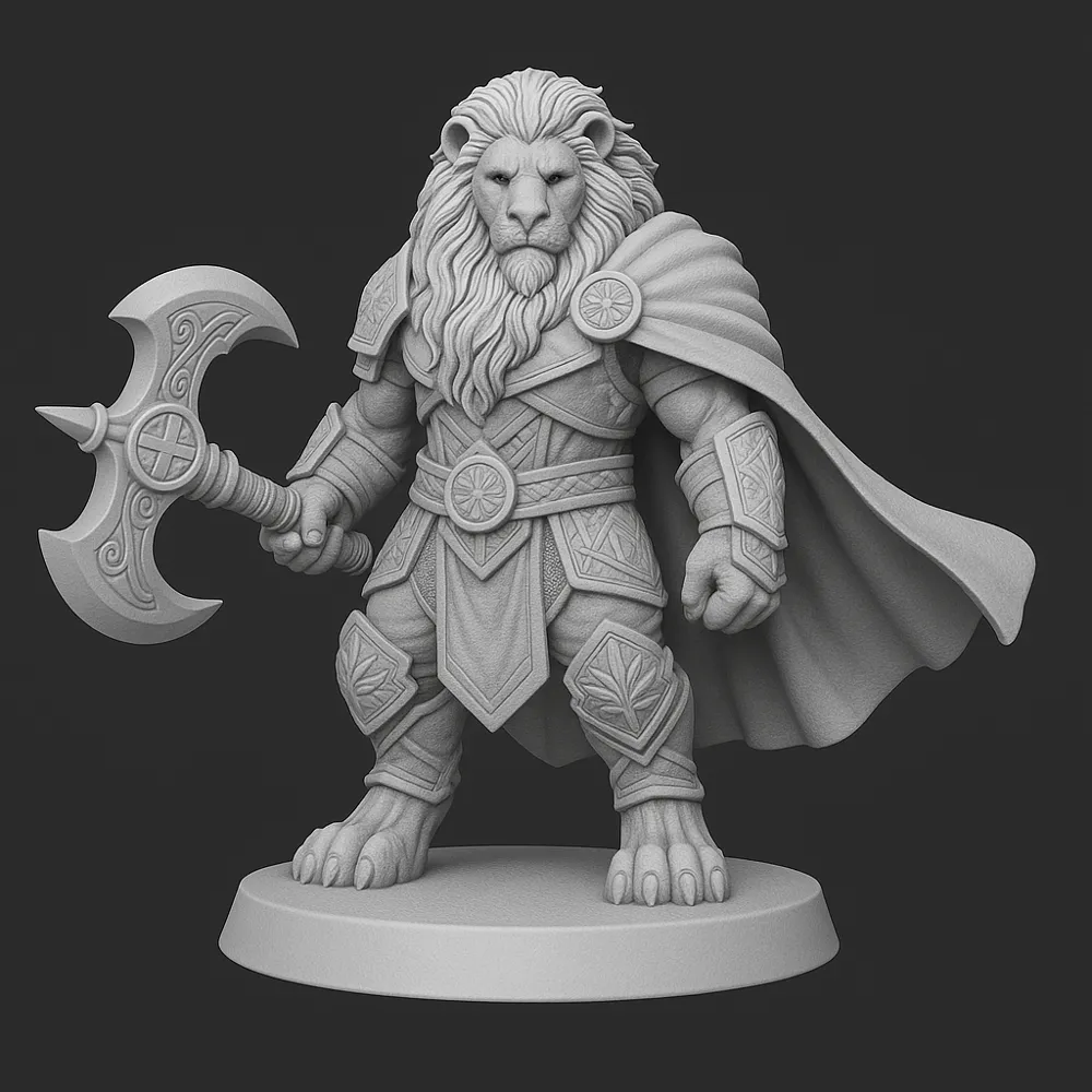 Lionfolk Planeswalker : DnD D&D PF MTG Mini - Free 3D Print Model ...