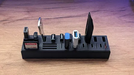 USB A, USB C and SD/MicroSD Holder/Organizer by Salza - MakerWorld
