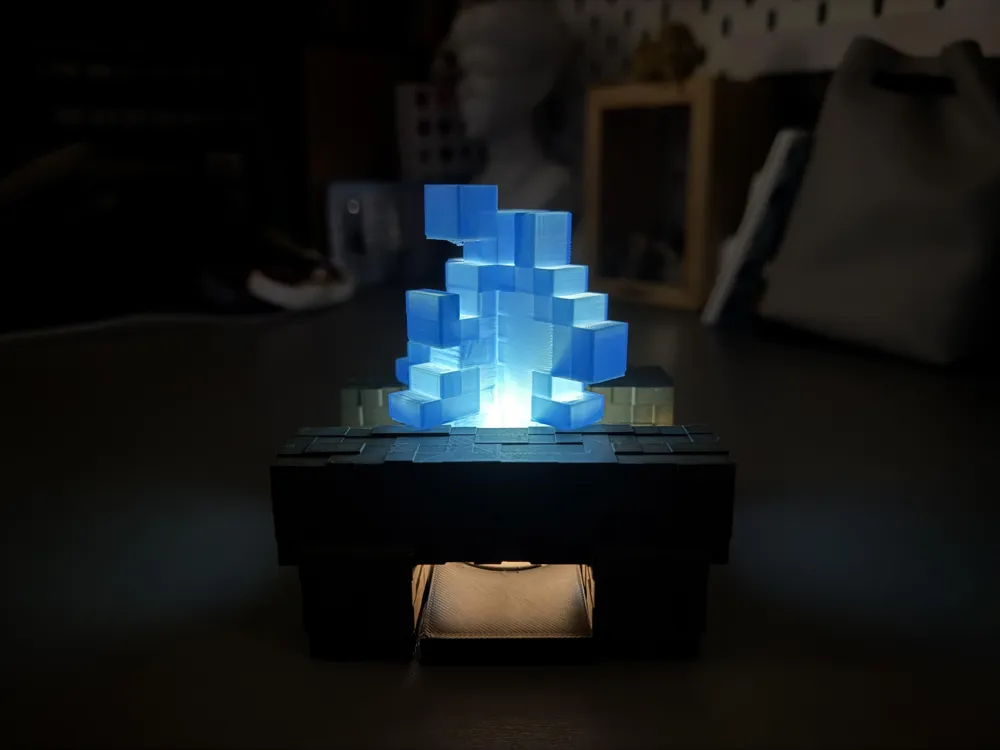 [KC008_002] Cozy Minecraft Campfire Lamp by KytoPoly MakerWorld ...