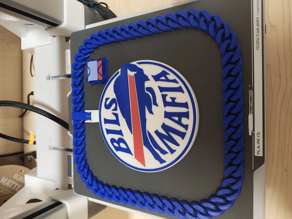 Bills Mafia BIG pendant on Cuban link chain by Galaxy Forge 3D ...