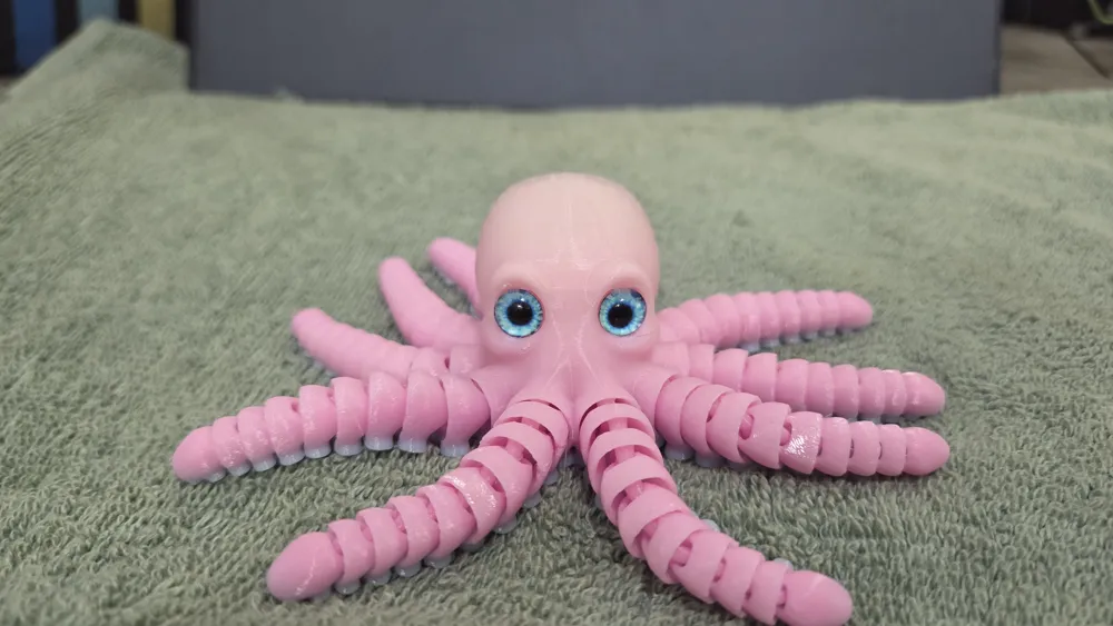 Flexi Octopus - glass eye compatible / no supports - Free 3D Print ...