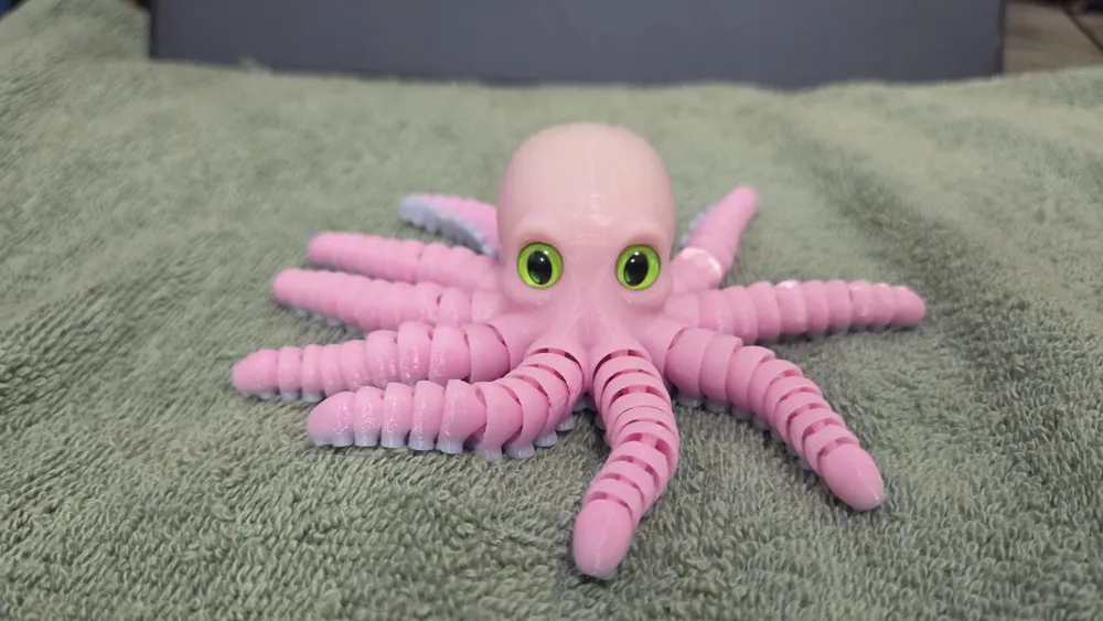 Flexi Octopus - glass eye compatible / no supports - Free 3D Print ...
