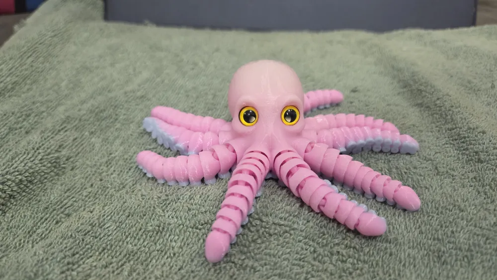 Flexi Octopus - glass eye compatible / no supports - Free 3D Print ...