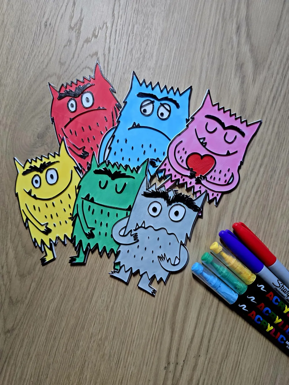 Color Monster Kleurenmonster DIY Coloring Craft by Merilno3DMakerWorld ...