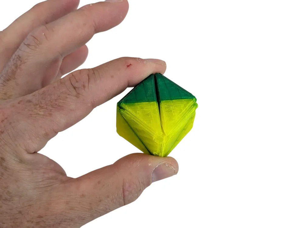 Origami Transforming Cube - Squishy TPU version! - Free 3D Print Model ...