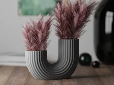 Wavy U-shaped Vase by equi - MakerWorld