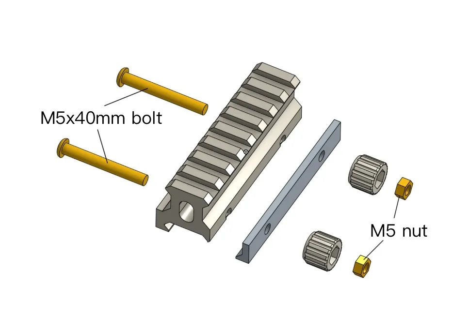 85mm Long Picatinny Rail - 23mm Riser by 月圓 - MakerWorld