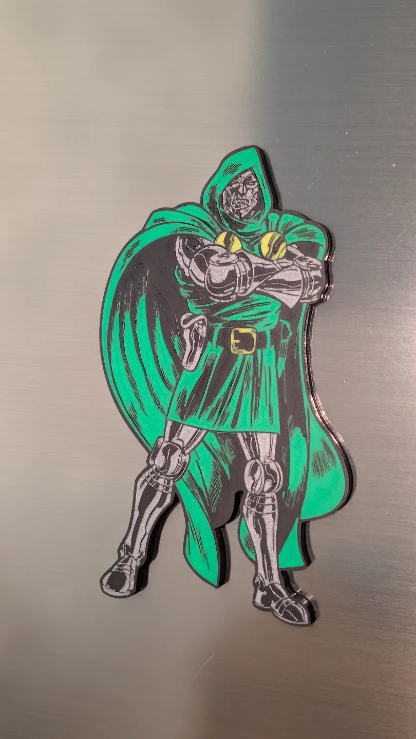 Dr. Doom Retro Marvel 70s Magnet by MrThous - MakerWorld