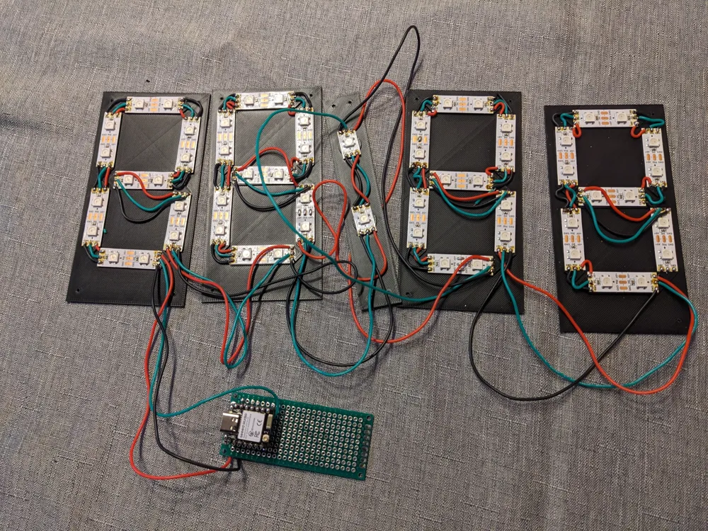 7-Segment LED Clock with WS2812B and ESP32 - Free 3D Print Model ...
