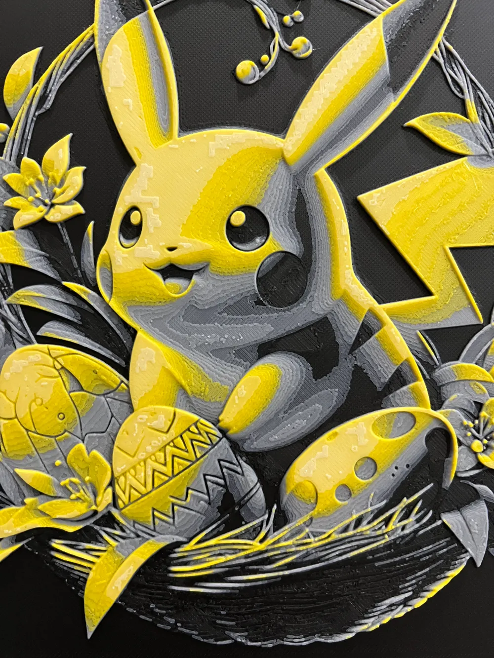 Easter Basket Pikachu Art Hueforge by RP47 - MakerWorld