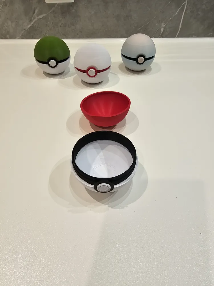 Pokeball – NO AMS Required | Easy Click-Together - Free 3D Print Model ...