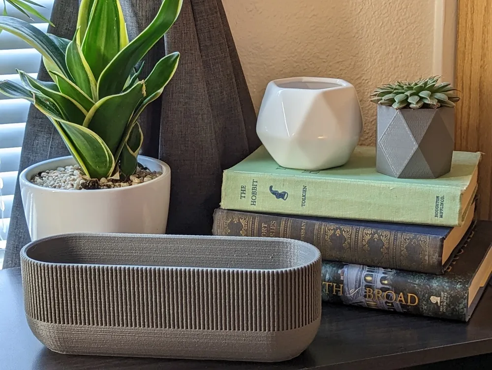 Modern Trio Planter, with Drainage Holes, Drip Tray by Jordan Proctor ...