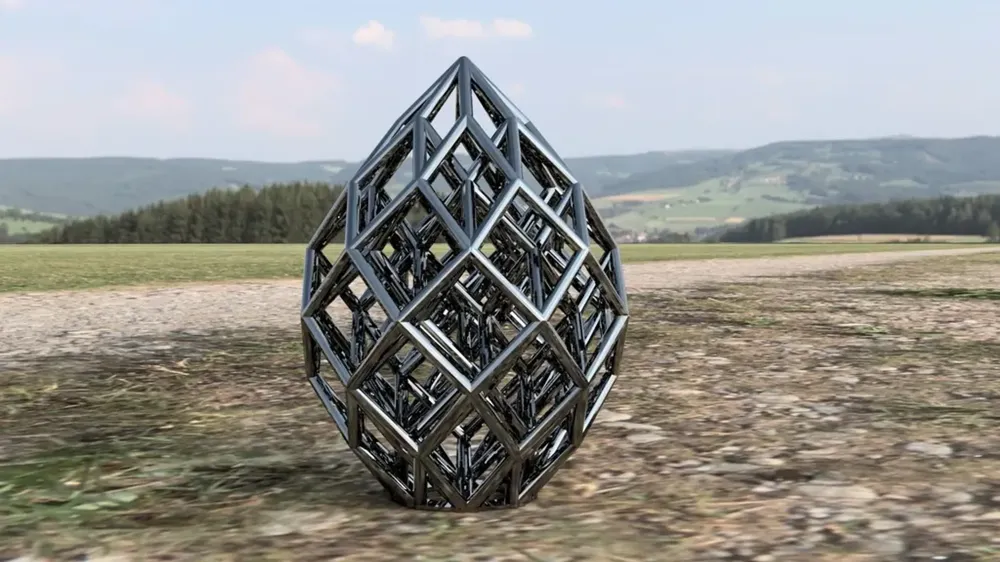 Latticework dragon egg statue by DJSGXII - MakerWorld