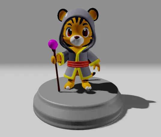 Cute tiger wizard by Tohtorijamba MakerWorld: Download Free 3D Models