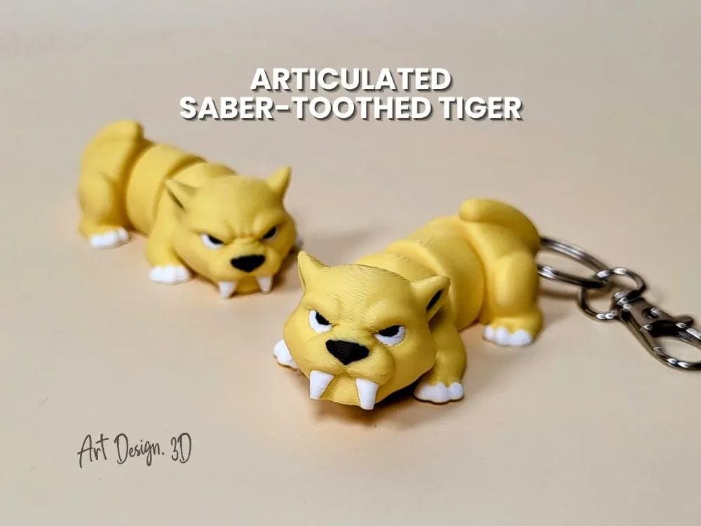 Articulated Smilodon - Sabertooth - Strong Joints by Art Design. 3D ...