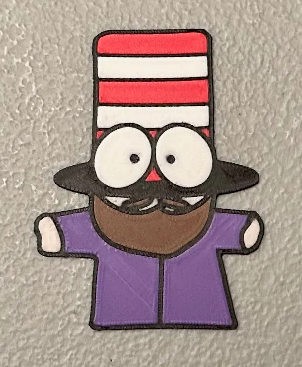 Multicolor Mr. Hat Magnet by wotfan - MakerWorld