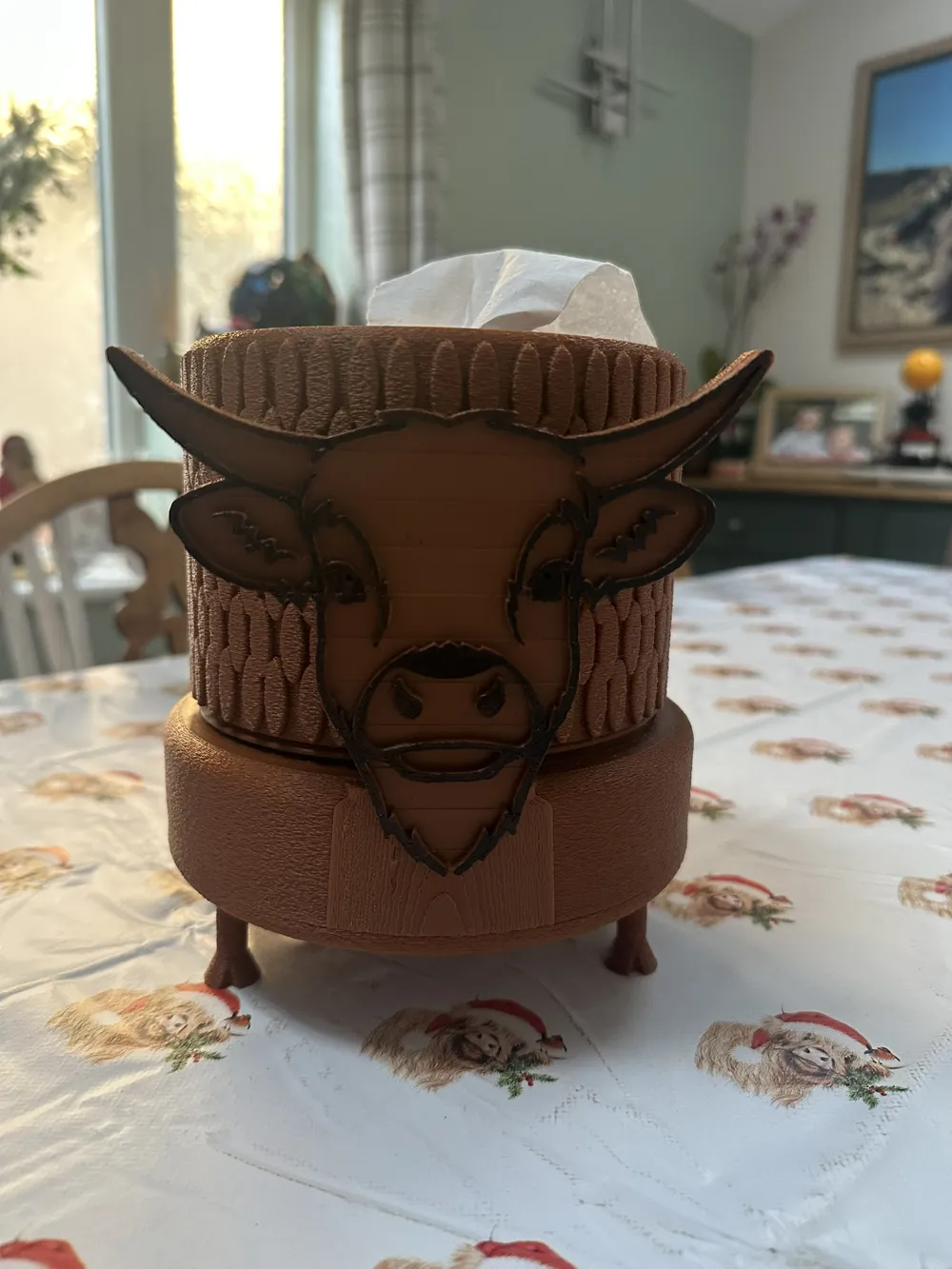 Highland cow/ cow tissue box, screw on top tissue - Free 3D Print Model ...