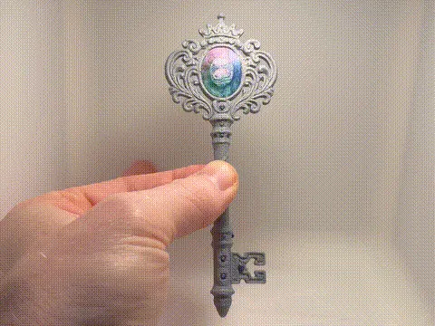 Ornate Jeweled Fantasy Key - Free 3D Print Model - MakerWorld