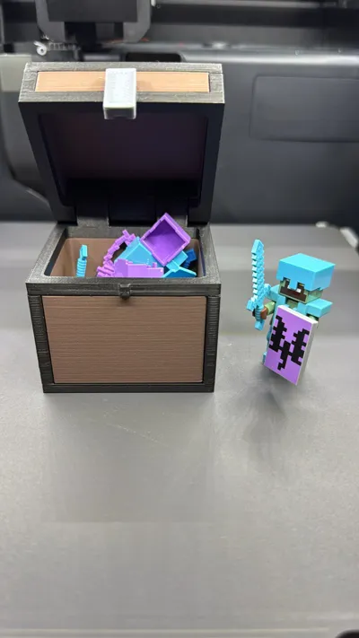 Cofre modular de Minecraft - No se necesita AMS Remezclado por Timbo McFly MakerWorld: Descarga ...