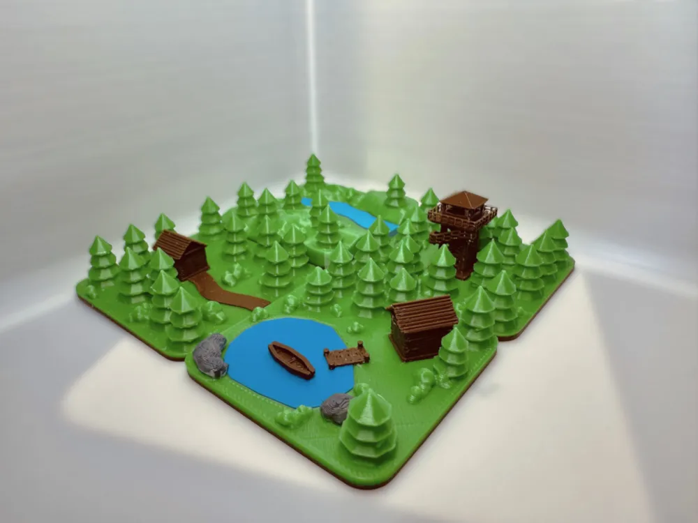 Mini Cabin Lake Diorama by CatTheRat MakerWorld: Download Free 3D Models
