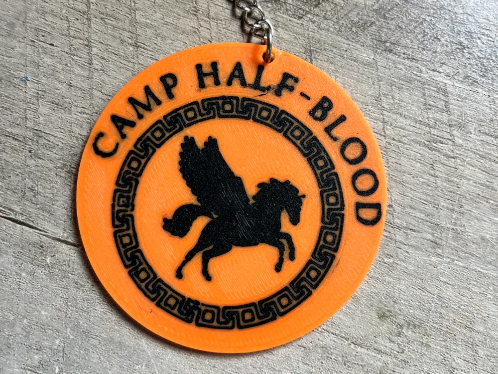Percy Jackson Camp Half-Blood Keychain / Coaster - Free 3D Print Model ...