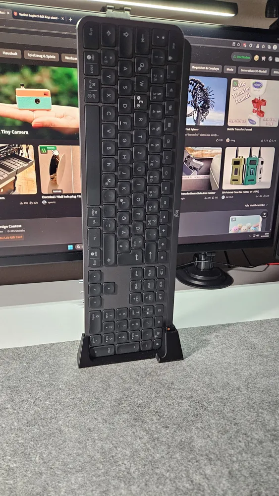 Logitech MX Keys vertical keyboard stand - Free 3D Print Model - MakerWorld