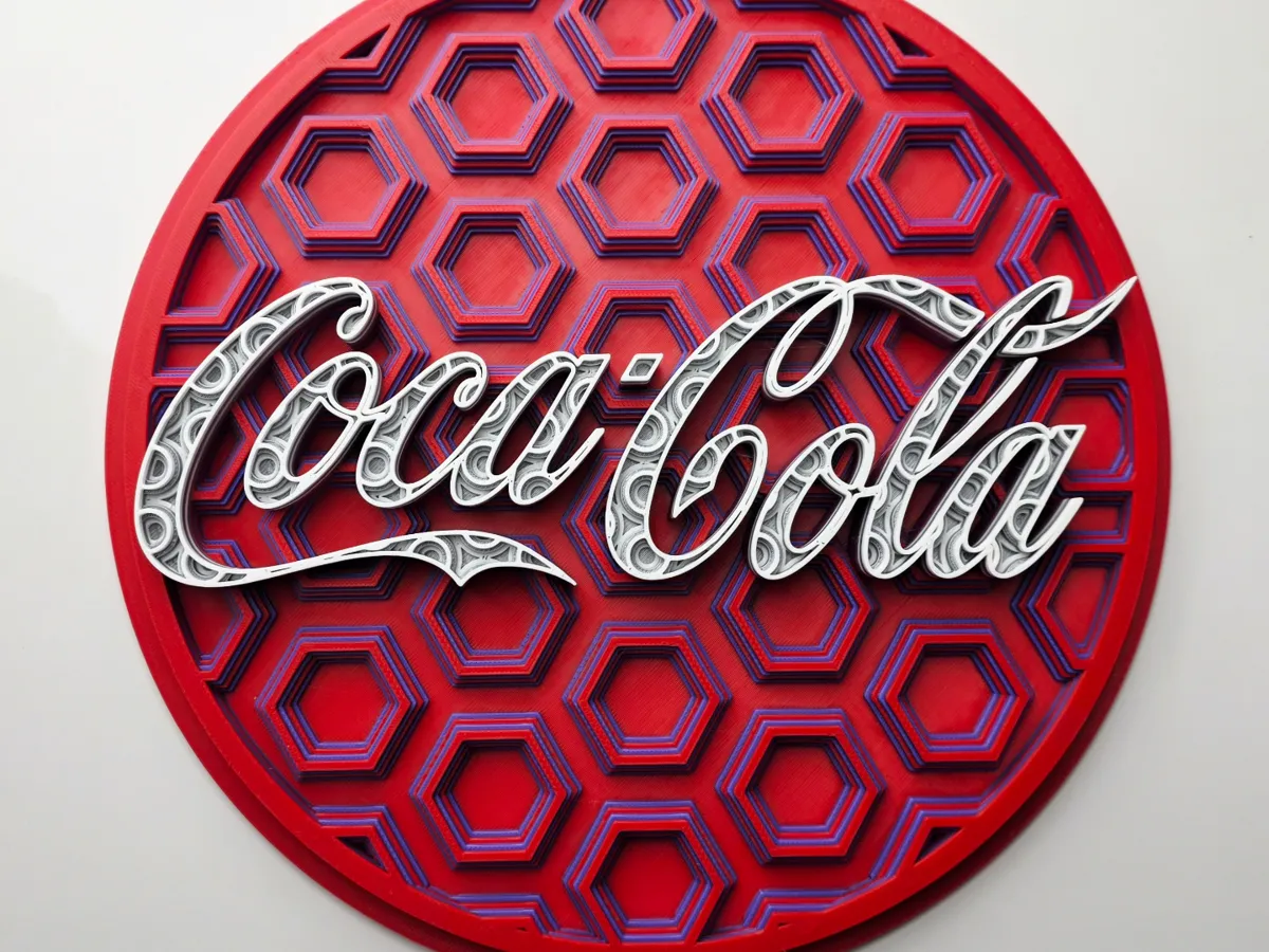 Coca-Cola Dimensional Mosaic - Free 3D Print Model - MakerWorld