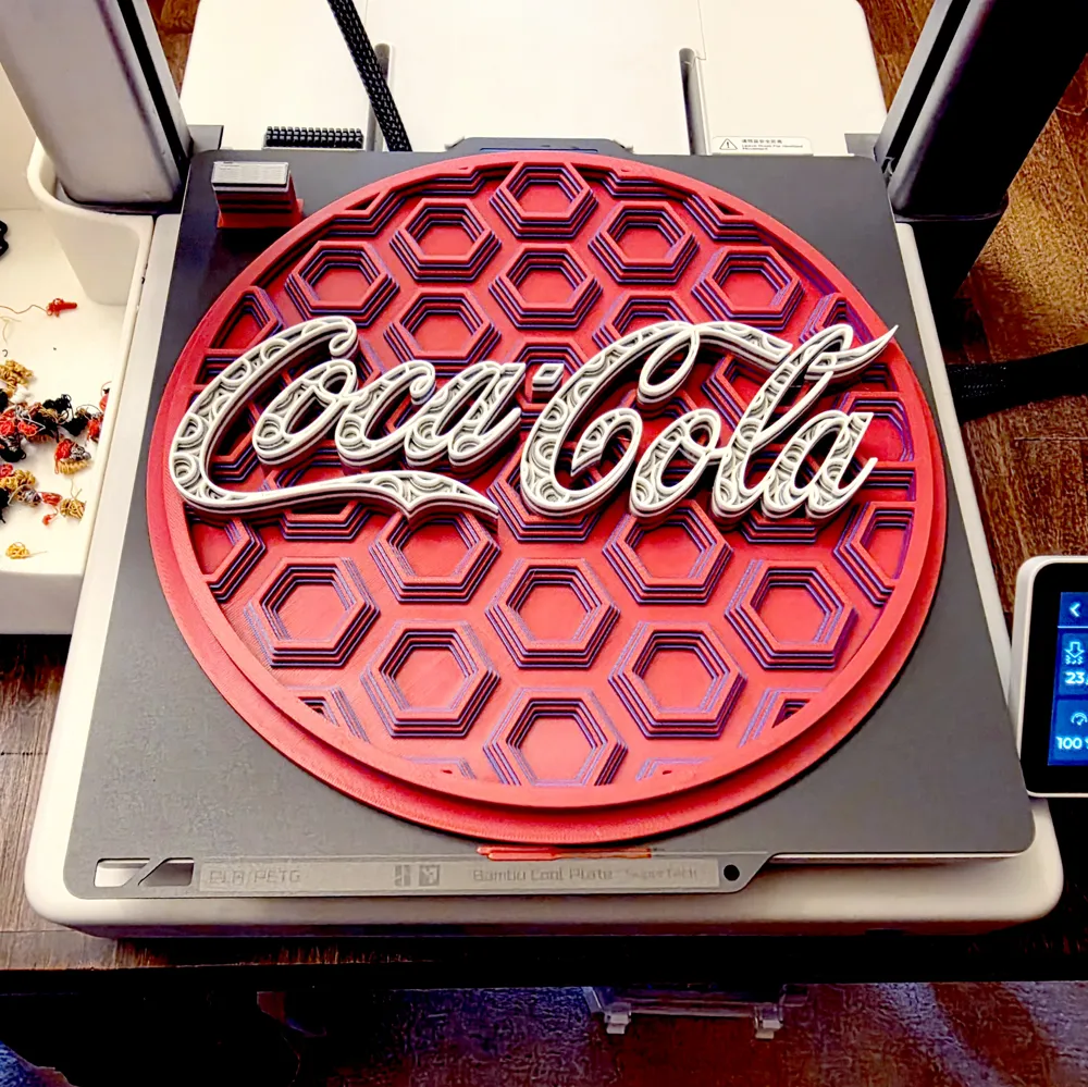 Coca-Cola Dimensional Mosaic - Free 3D Print Model - MakerWorld