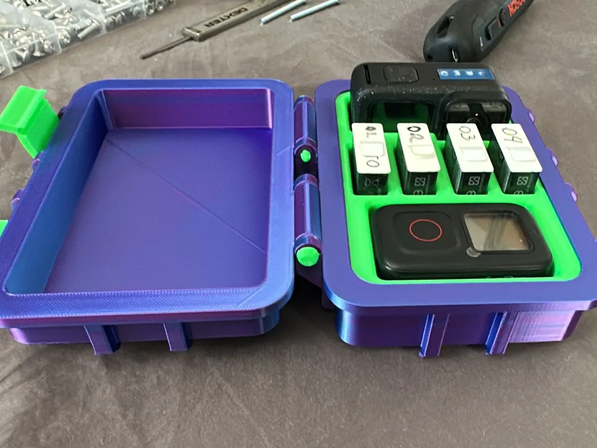 GOPRO 12 Box 4 battery and remote - Free 3D Print Model - MakerWorld