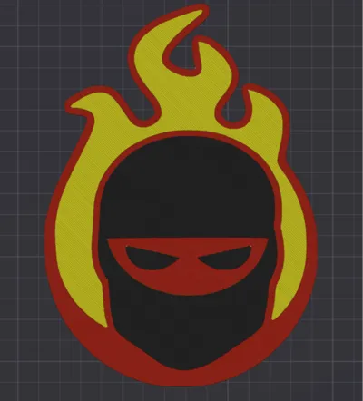 Halo Flaming Ninja Emblem by Kit Fisto - MakerWorld