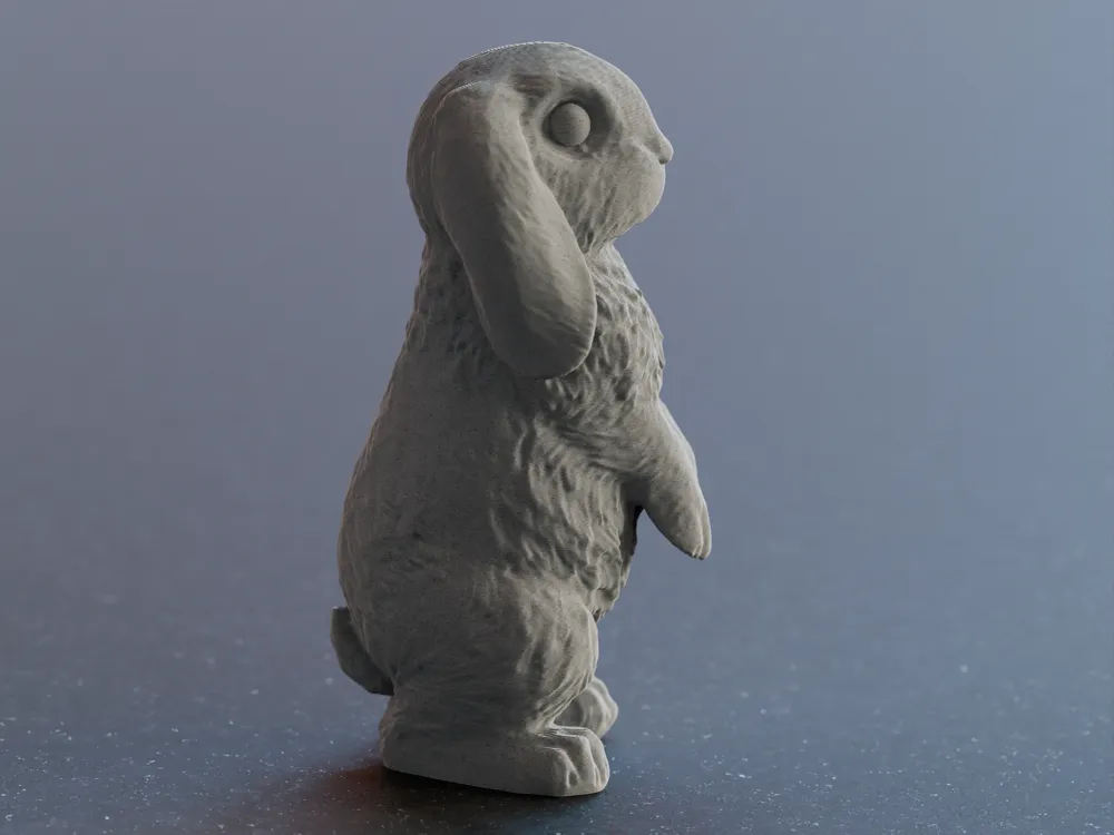 Cute easter Bunny Rabbit hanging ears sculpture / Süßer Osterhase mit ...
