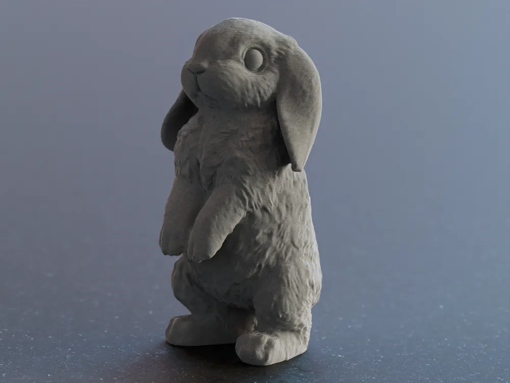Cute easter Bunny Rabbit hanging ears sculpture / Süßer Osterhase mit ...