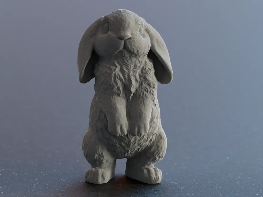 Cute easter Bunny Rabbit hanging ears sculpture / Süßer Osterhase mit ...