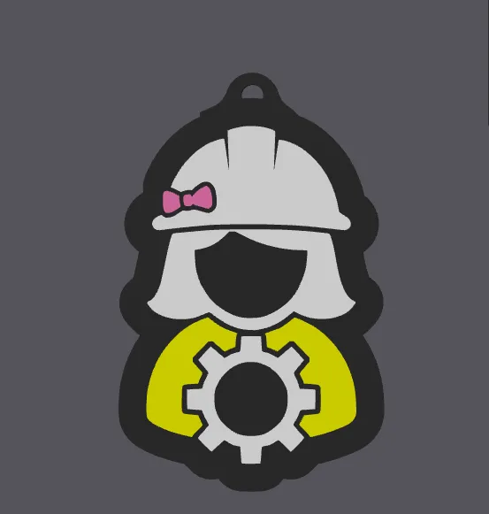 engineer keychain - Free 3D Print Model - MakerWorld