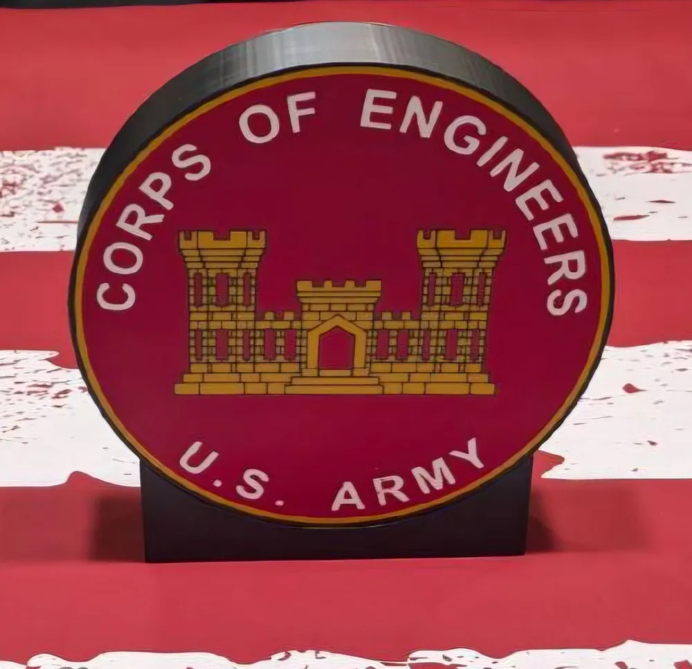 ARMY CORPS ENGINEERS CASTLE Logo Lightbox - Free 3D Print Model ...
