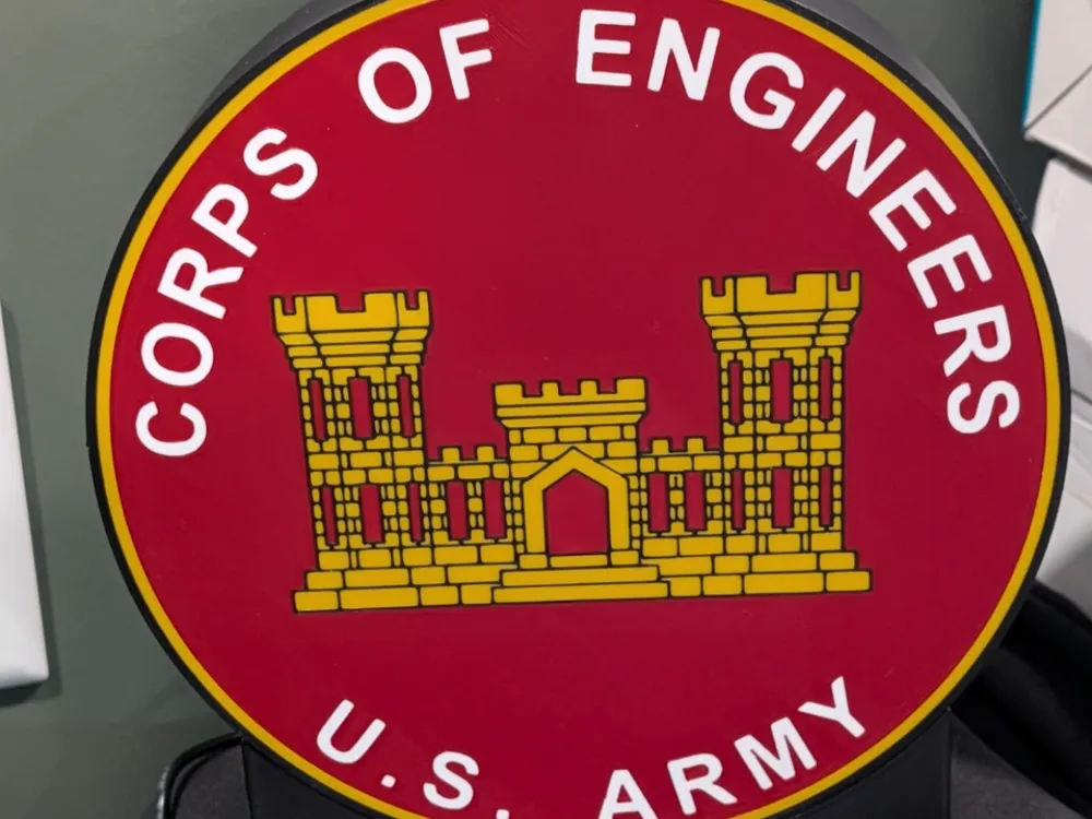 ARMY CORPS ENGINEERS CASTLE Logo Lightbox - Free 3D Print Model ...