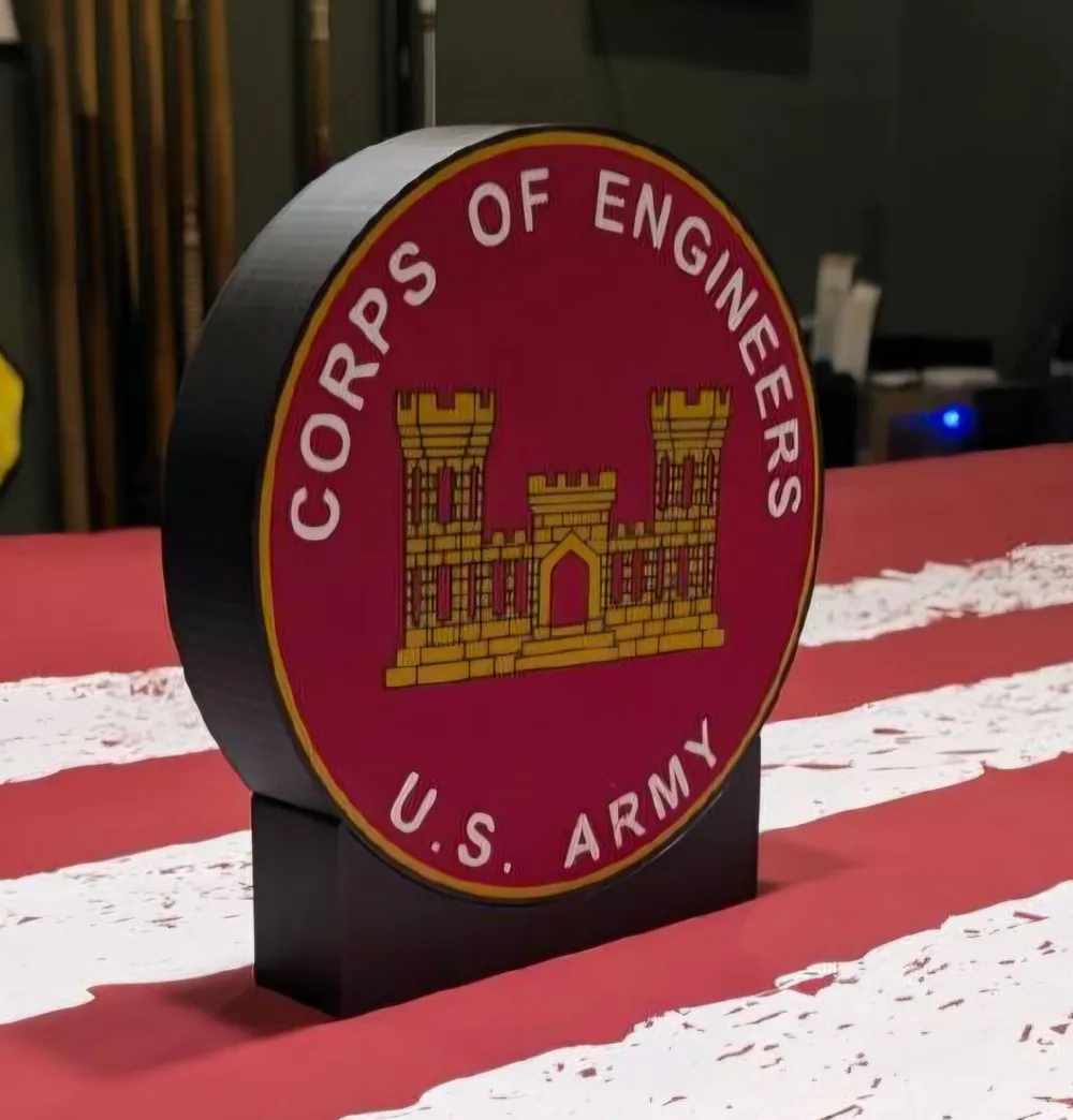 ARMY CORPS ENGINEERS CASTLE Logo Lightbox - Free 3D Print Model ...
