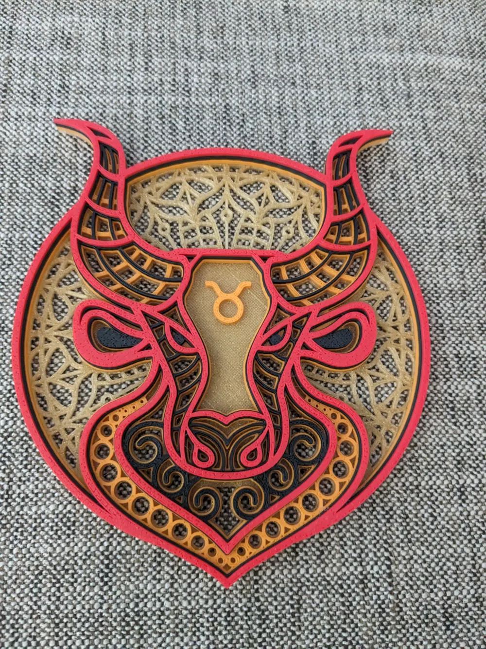 Taurus Mandala - Zodiac Symbol by Just_Josh - MakerWorld