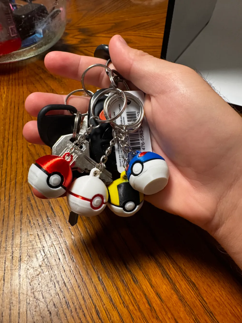 Pokeball Keychain by printnproduce - MakerWorld