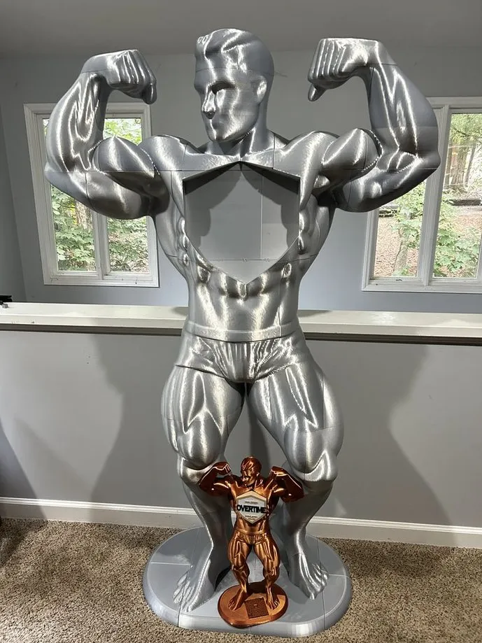 Life-Size Bodybuilder Statue, Multi-Part, Customze - Free 3D Print ...