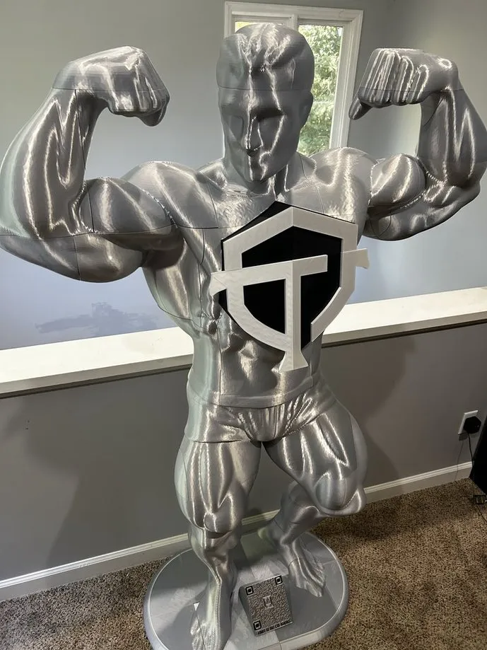 Life-Size Bodybuilder Statue, Multi-Part, Customze - Free 3D Print ...