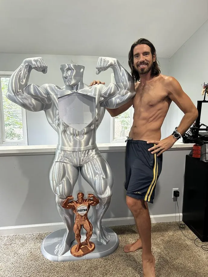 Life-Size Bodybuilder Statue, Multi-Part, Customze - Free 3D Print ...