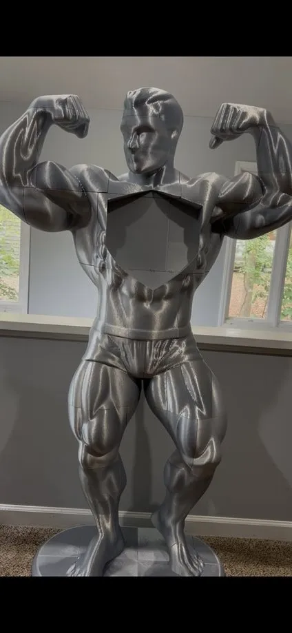 Life-Size Bodybuilder Statue, Multi-Part, Customze - Free 3D Print ...