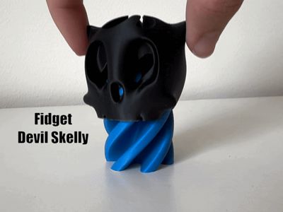 Skull with Horns! Fidget by Jalu - MakerWorld